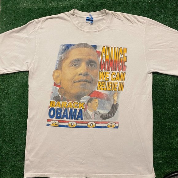 Champion | Shirts | Vintage Y2k Barack Obama Change Essential Campaign ...